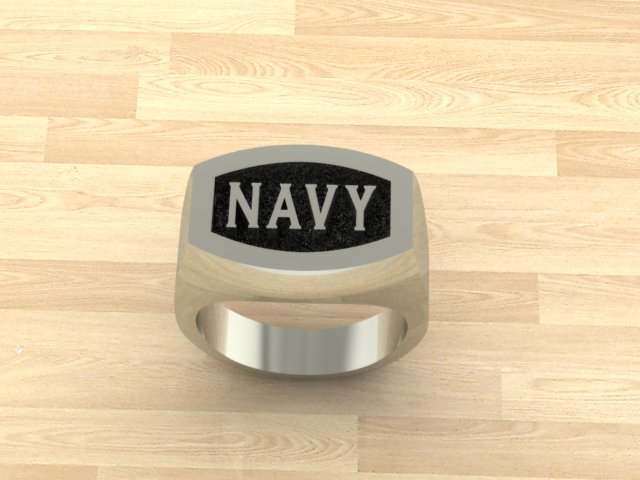 sterling silver navy ring - made in the usa - Default Title - Marine ...